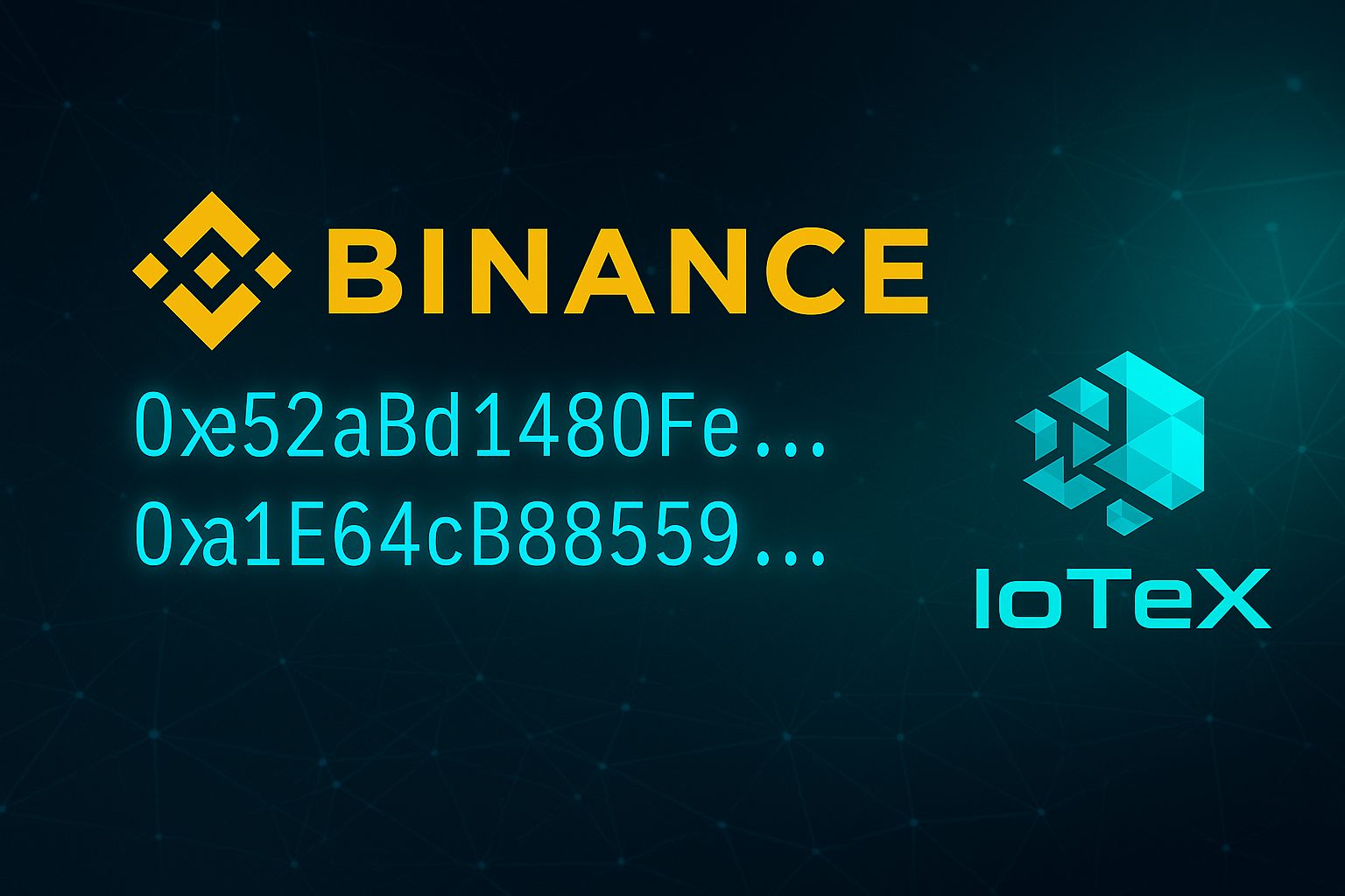 Binance adopta el formato de direcciones 0x para IoTeX - Coin Watcher